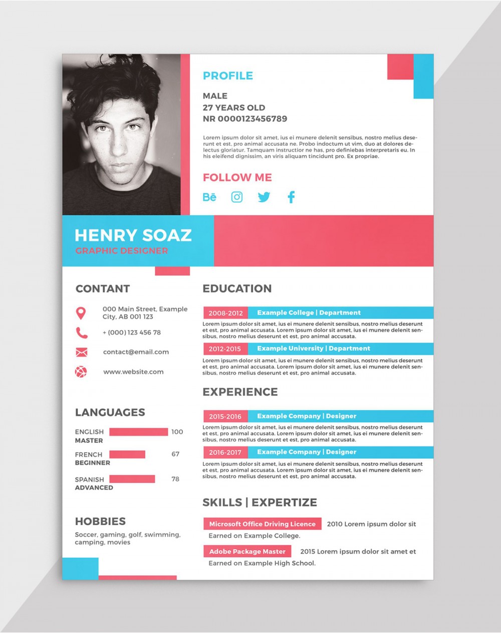 Ready Resume Template - InfoGraphic CV